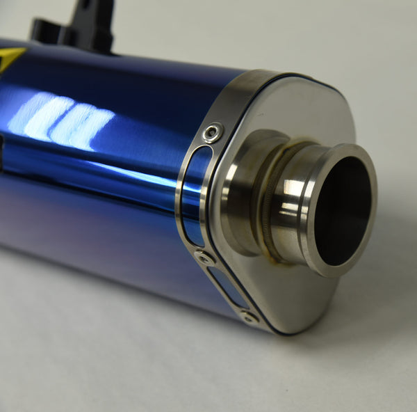 Yamaha R6 Titanium EleckTricK bLUE Cat-Back Slip-on Exhaust – EDR ...